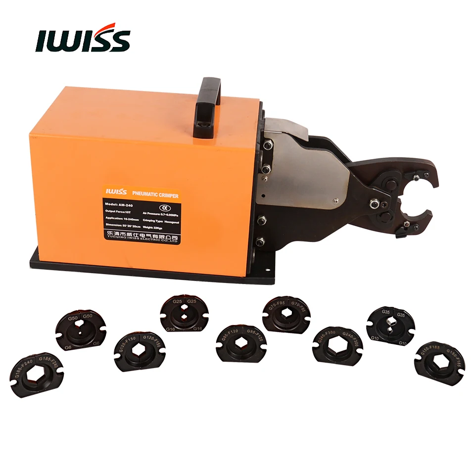 IWISS AM 240 Heavy Duty Pneumatic Crimping Tool Crimp 16 240mm2 Cable ...