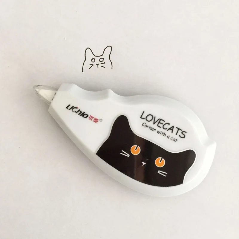 5 Meters Cute Kawaii Black Cat Kitten Correction Tape Correcting ...