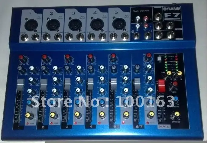 7 Channel Mixing Console Pro F7 mixer console DJ karaoke music power ...