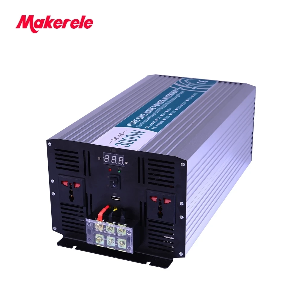 inverter 24v 120v 3000w MKP3000 241 24vdc to 110vac off grid solar ...