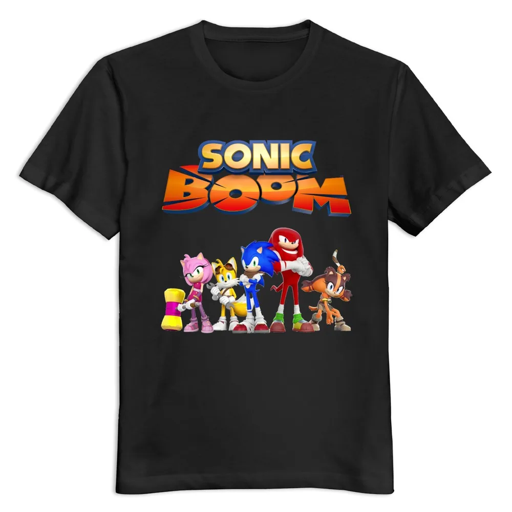Sonic Boom Tv logo T Shirt for Men Cotton Quotes men T Shirts 2015 ...