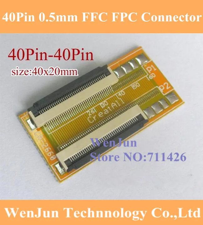 High Quality 40Pin 0.5mm pitch FFC FPC connector flat soft cable /40P ...