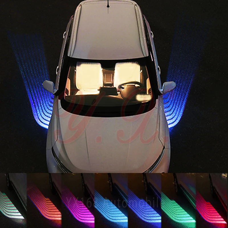 2x For BMW Ford Audi Toyota Volkswagen Angel Wing Auto Welcome Lamp ...