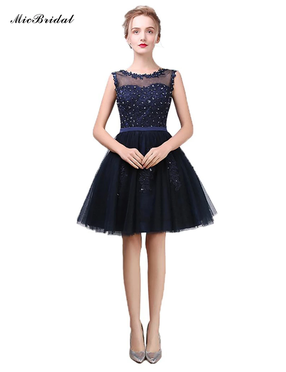 Micbridal Real fotos vestido corto de baile para adolescentes 2016 ver ...