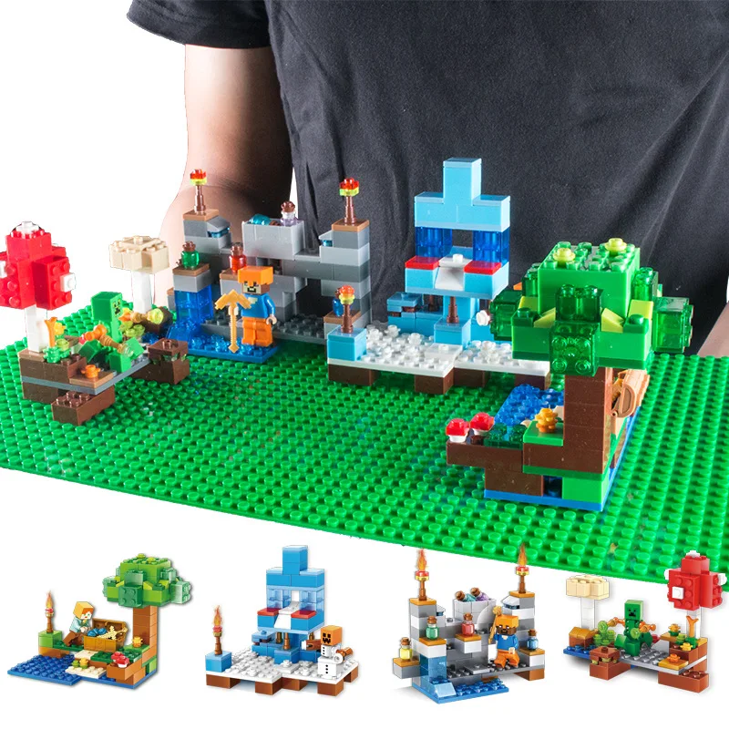 Small particles assembled blocks, children puzzle boys plug in the ...