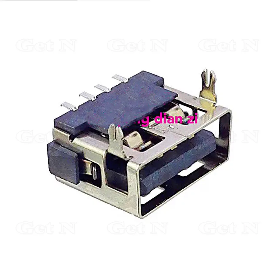 100pcs Low profile Type A SMT USB Receptacle Socket 10mm USB Port 4 pin ...