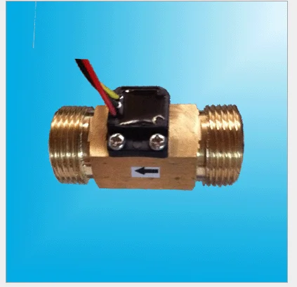 Copper brass pulse signal water flow sensor flowmeter Impeller type ...