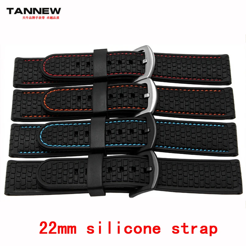 22mm watch strap silicone | flexible rubber strap waterproof outdoor ...