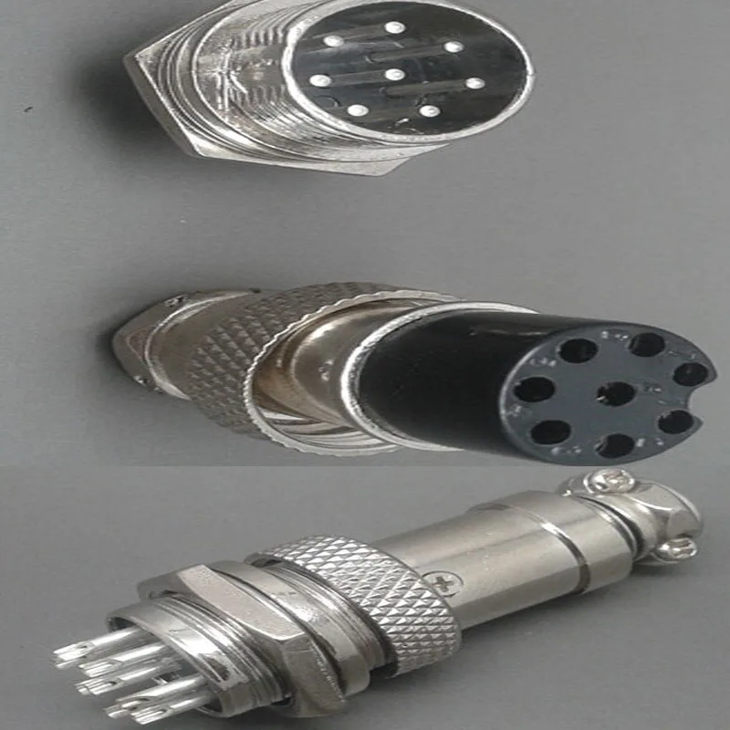 10sets(20pcs) 8 pin Male & Female 16mm Plug Aviation Wire Panel Metal ...