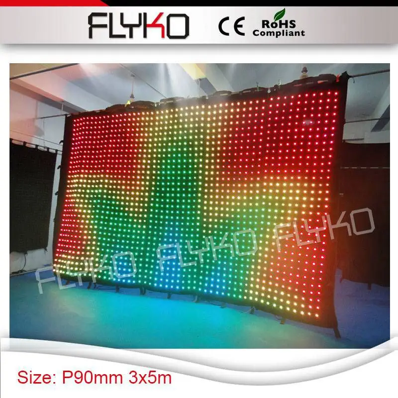 best factroy price good hot definition P90mm video led dj curtain ...