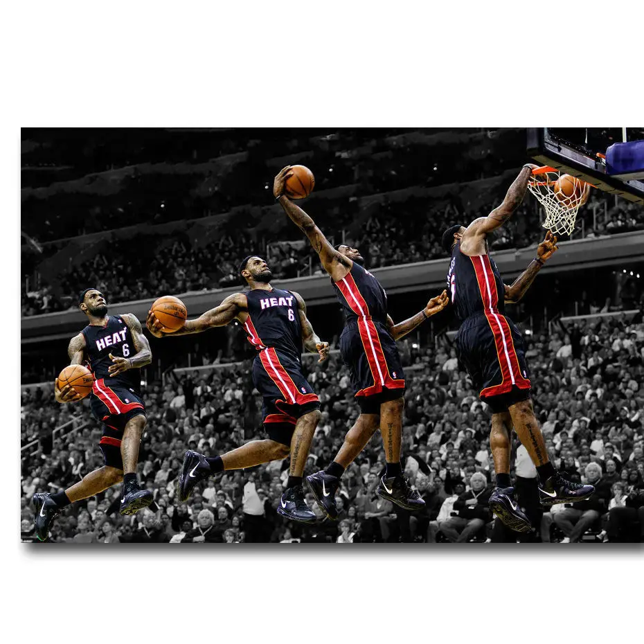 Drawings Of Lebron James Dunking Heat