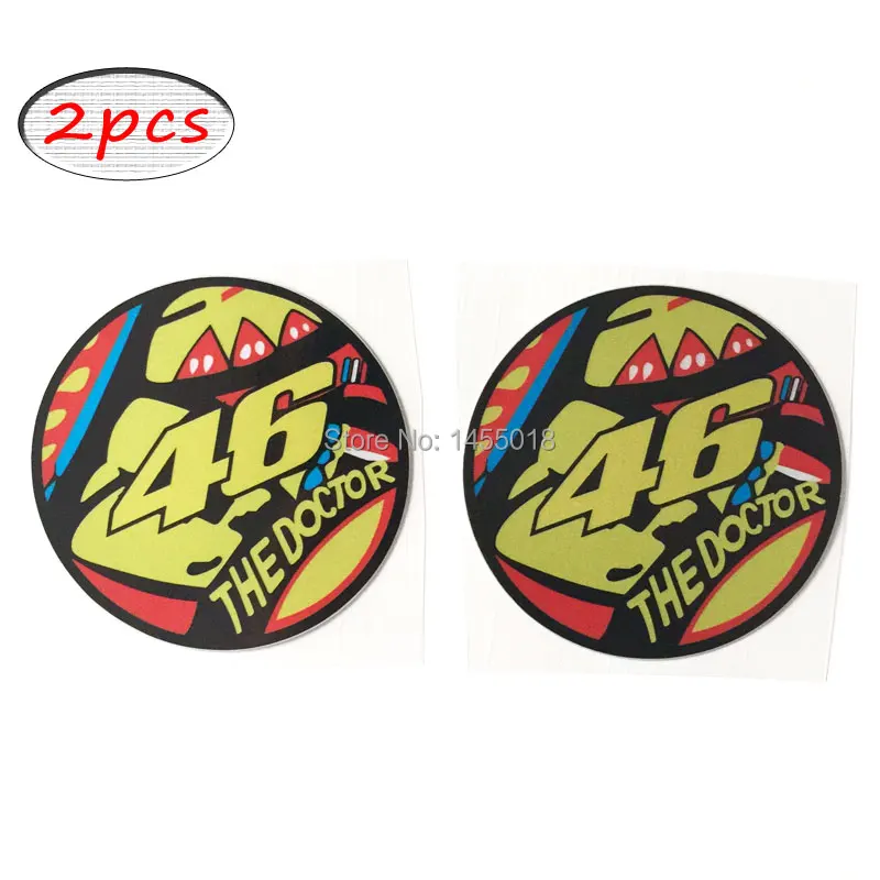 2X-MotoGP-Rossi-46-Stickers-Moto-the-doctor-Racing-Decal-Free-Bike ...
