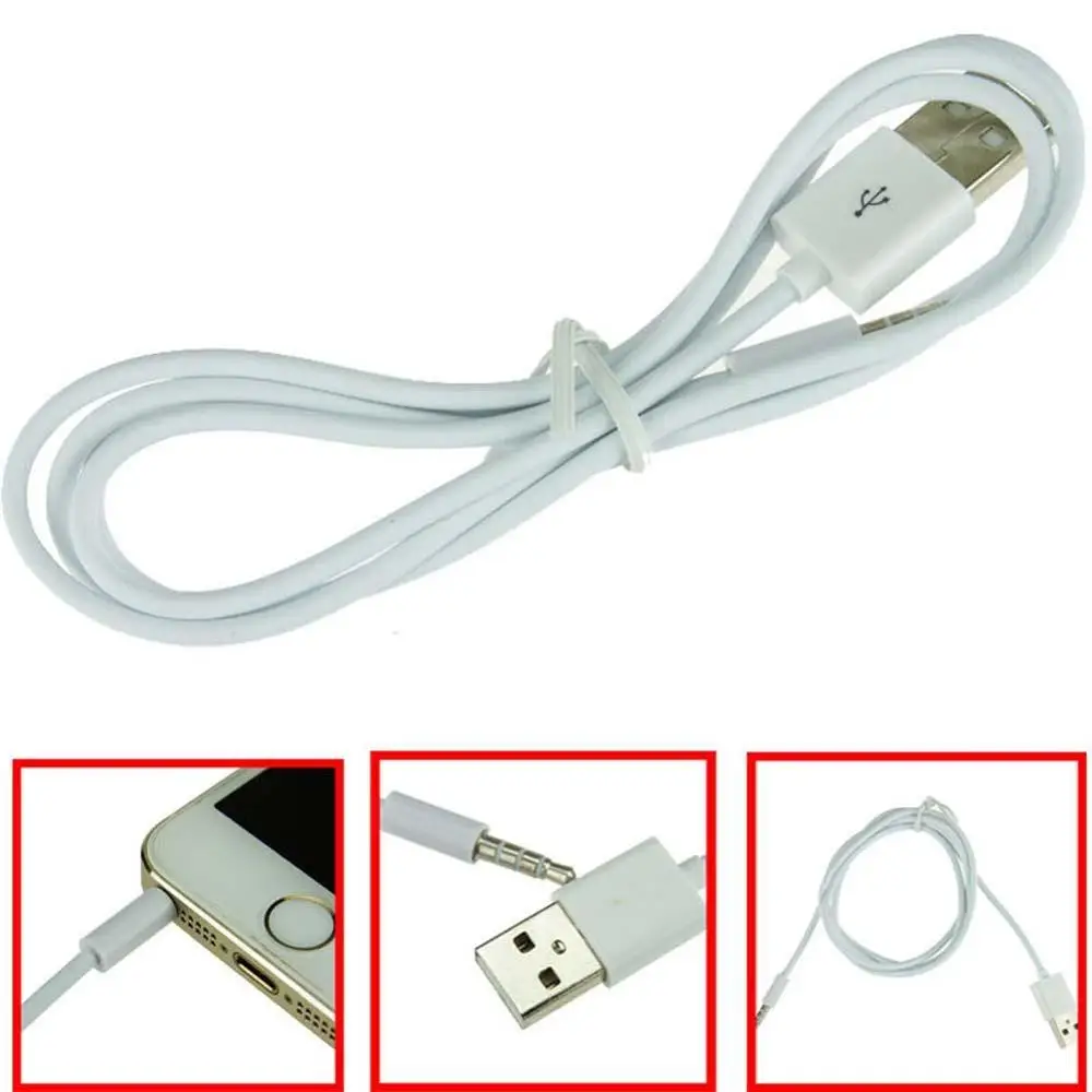 New 3.5mm Aux Audio Plug Jack To Usb 2.0 Male Charge Audio Cable ...