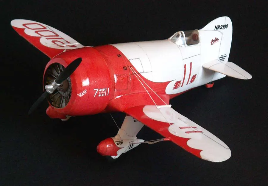 1:33 Diy Paper Model Us Racing Plane Gee-bee R1 1932 Boy Gift ...