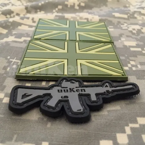 3pcs/Lot 3D Rubber Patches UK Flag Union Jack Nation Flag Morale ...