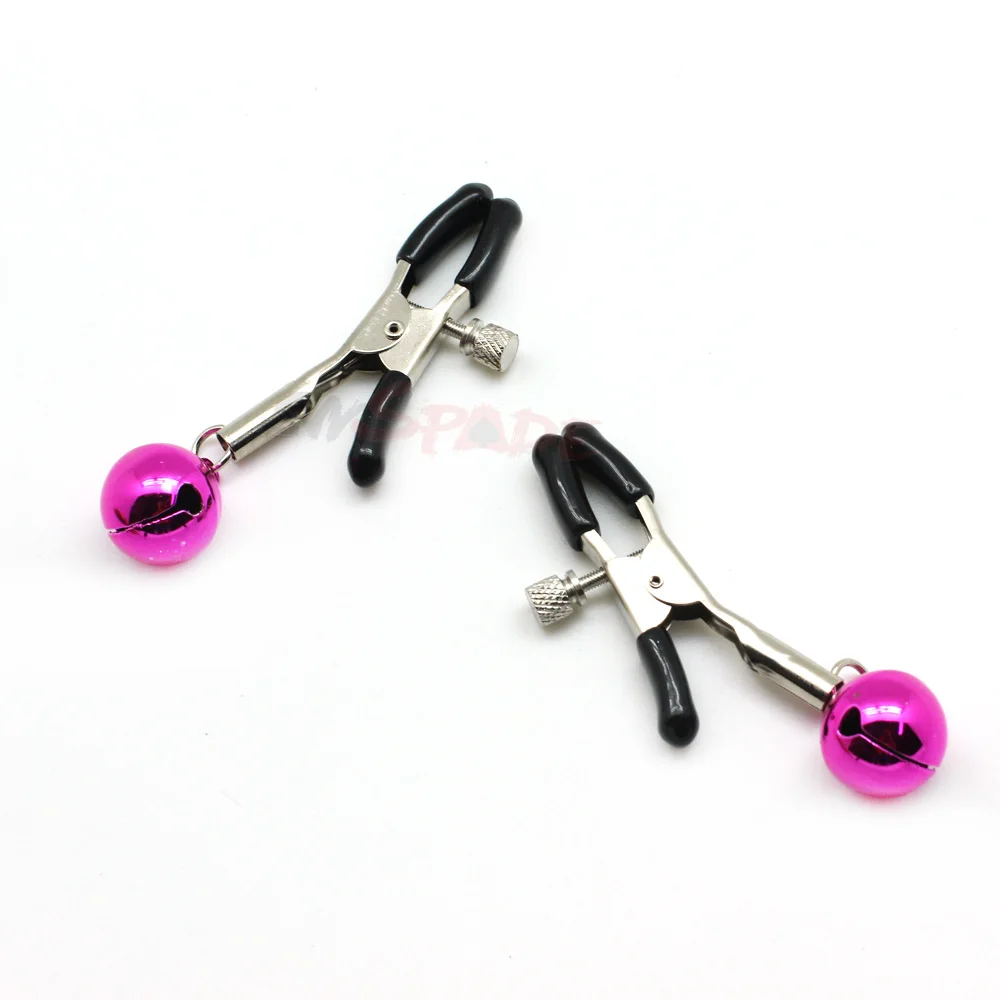 Metal Chain With Bell Breast Shaking Stimulate Papilla Clip Erotic Sex