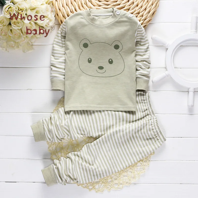 2Pcs Newborn Baby Sets Organic Cotton Print Clothes For Children Cute ...