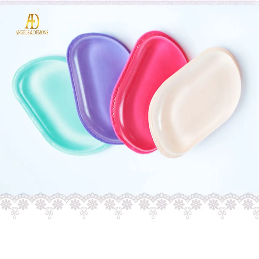 Fashion Silicone Cosmetics Puff Mixed Color Dual Use Makeup Puff 1pcs