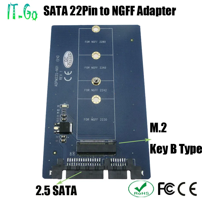 M.2 to SATA Adapter m2 SSD to SATA Converter NGFF SSD to SATA ...