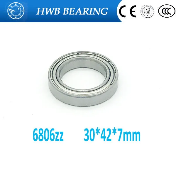 6806ZZ Bearing ABEC 1 ABEC3 ABEC5 (10PCS) 30x42x7mm Thin Section 6806 ...