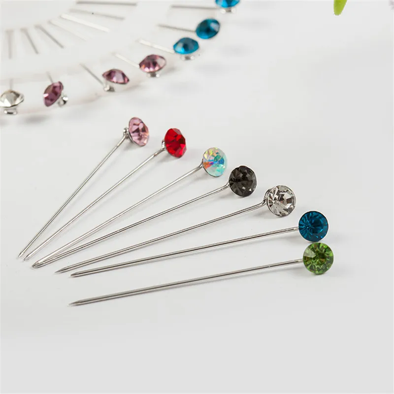 2 PCS Women scarf stick pin Muslim Hijab pins crystal shiny decorate ...