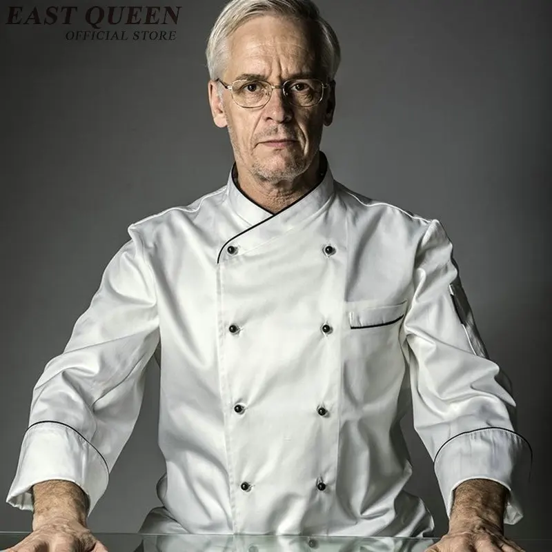Double breasted cook suit long sleeve clothes chef uniform long sleeve ...