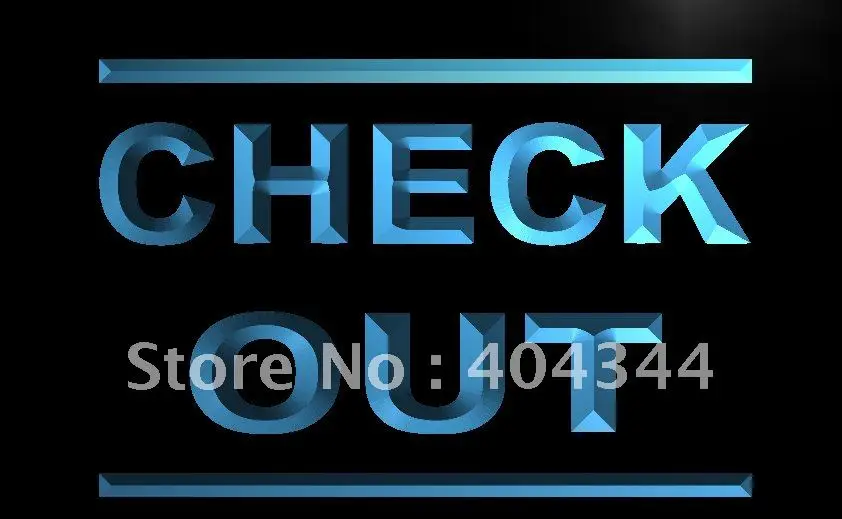 LB606 Check Out Hotel Motel Display LED Neon Light Sign home decor ...