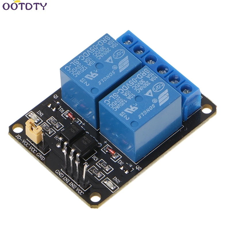 2 Channel DC 5V Relay Switch Module For Arduino Raspberry Pi ARM AVR ...