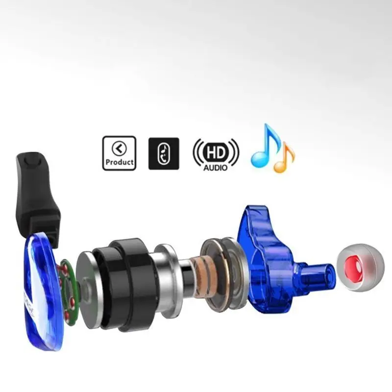 Оригинальные 3,5 мм Fonge T01 прозрачные наушники-вкладыши сабвуфер ...