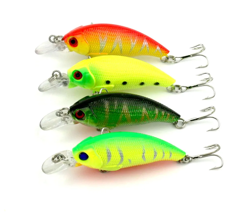 HENGJIA 4PCS crankbait newest shape Crankbait fishing Lures 7.5CM 8.3G ...