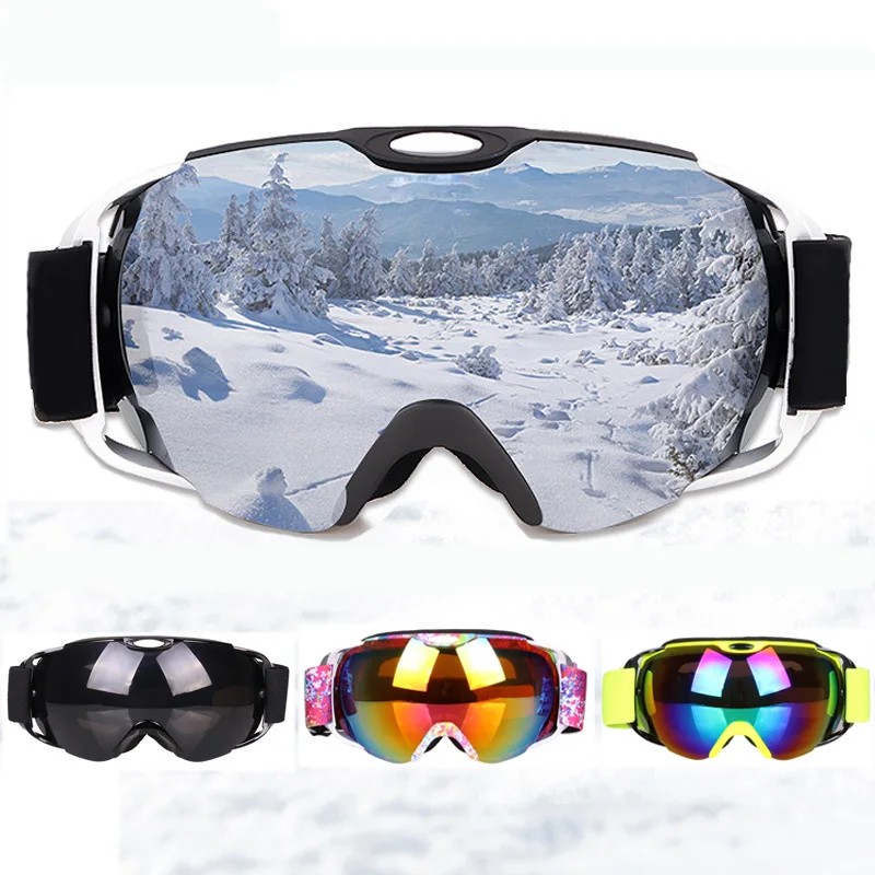 Skiing Goggles Snow Glasses Double Layer Snowboard Anti Fog UV Skiing ...