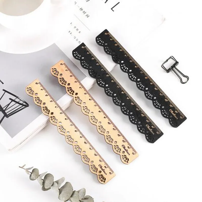 30Pcs/lot Cute Vintage Sweet Lace Sculpture Wood Ruler Retro Ruler ...