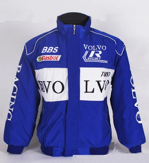 2015 winter thick blue Volvo jacket formula F1 racing moto gp ...