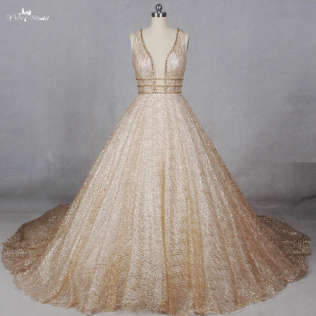 Gold Glitter Wedding Dress at Sam Moonlight blog