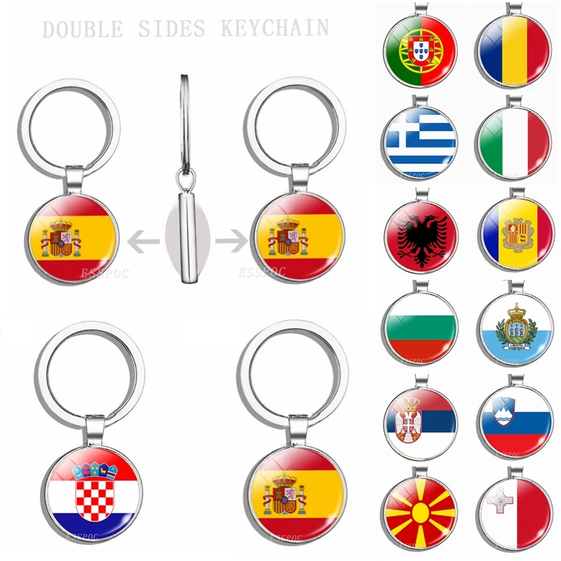 South-Europe-Country-Flag-Keychain-Greece-Albania-Spain-Italy-Croatia ...