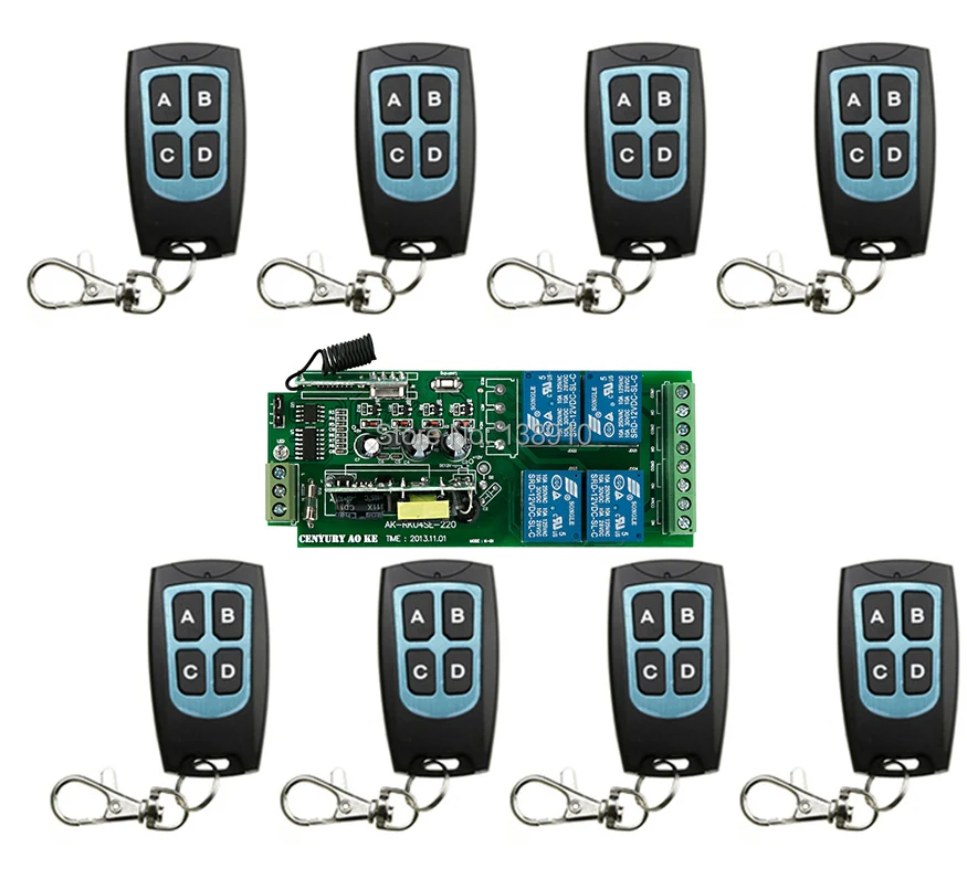 85v-250V-110V-220V-240V-4CH-RF-Wireless-Remote-Control-Switch-System-8 ...