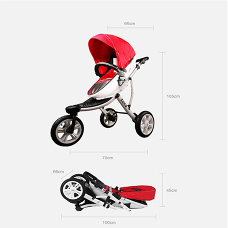 High Landscape Fashion 3-wheel Baby Stroller, Bidirection&Folding ...