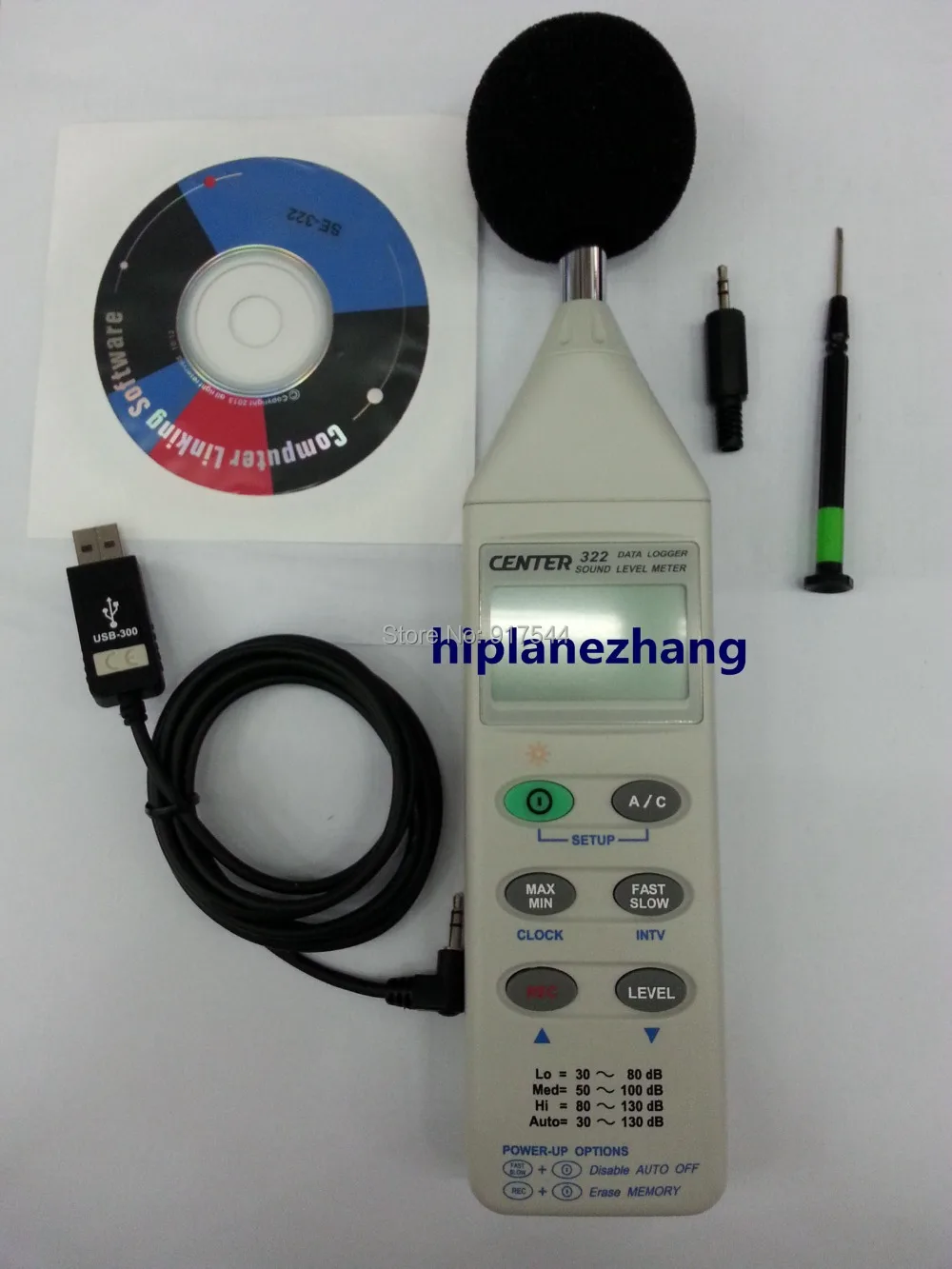 Handheld Sound Level Meter Tester 30 130dB with Datalogger 32K Records ...