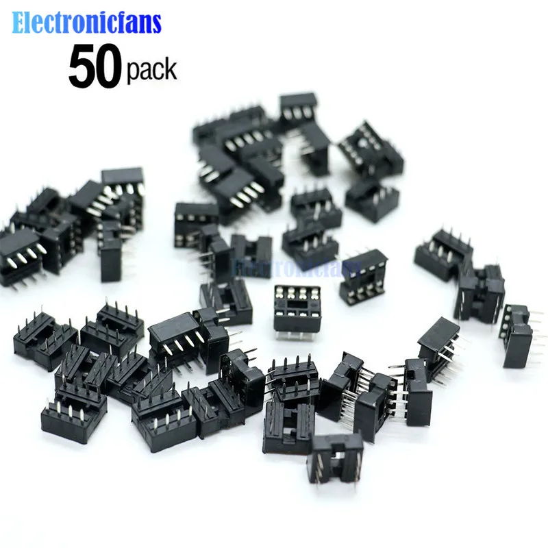 50PCS 2.54MM 8 Pin 8 Pin DIP 8 8DIP 8 DIP IC Sockets Adapter Solder ...