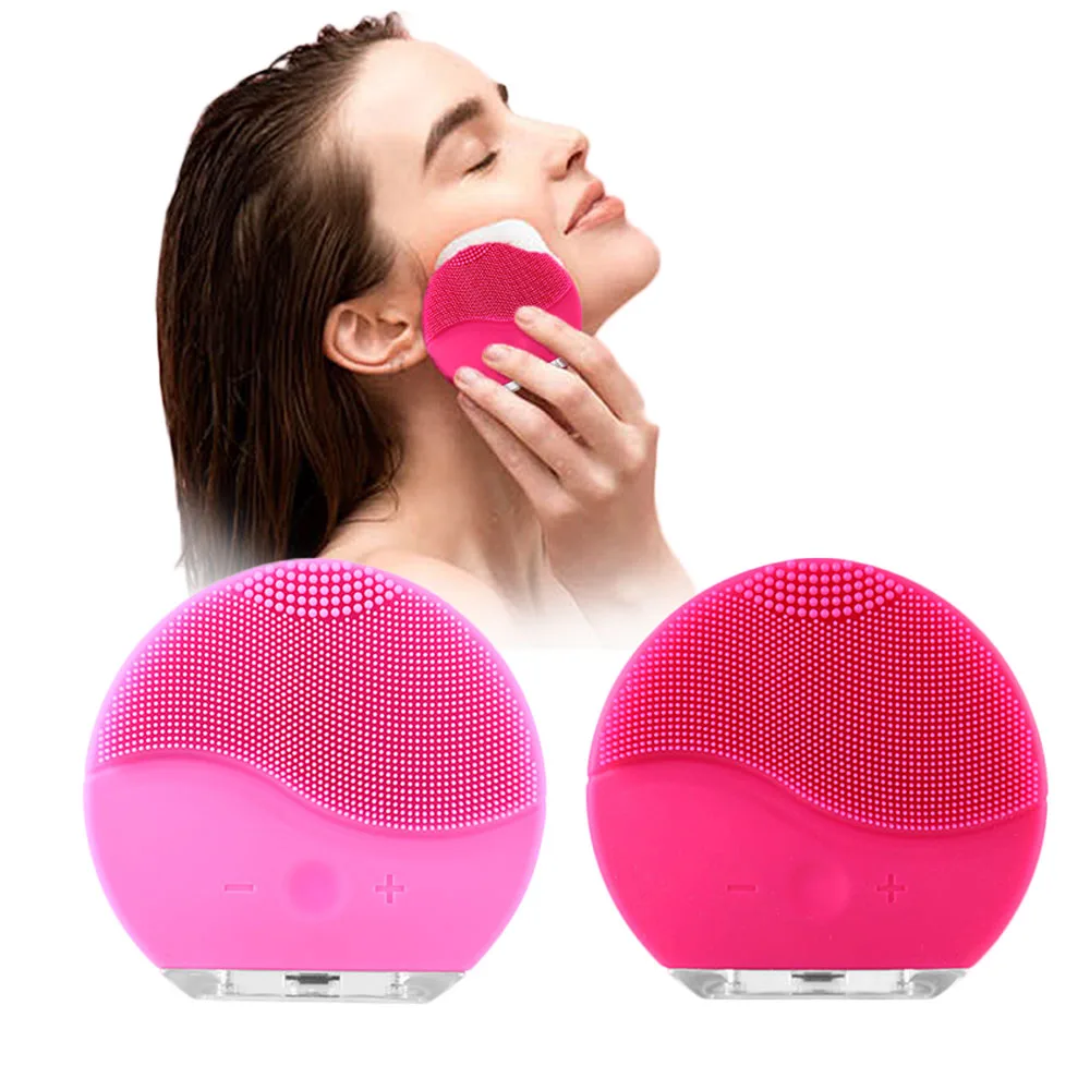 2019 Electric Face Cleanser Vibrate Pore Silicone Cleansing Brush ...