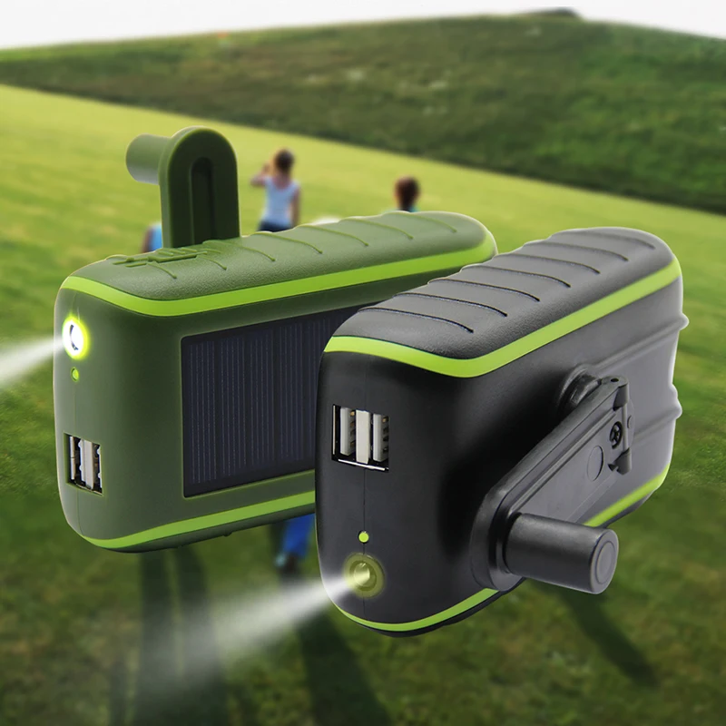 Hand Dynamo & Solar Energy Outdoor USB Charger portable external ...