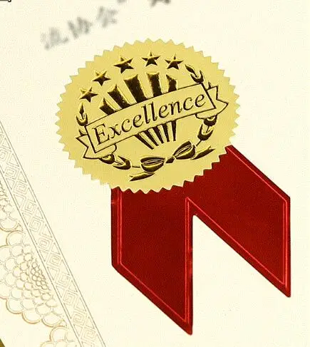 6pcs Self Adhesive Golden And Sliver Paper Medal Sticker For Diploma ...