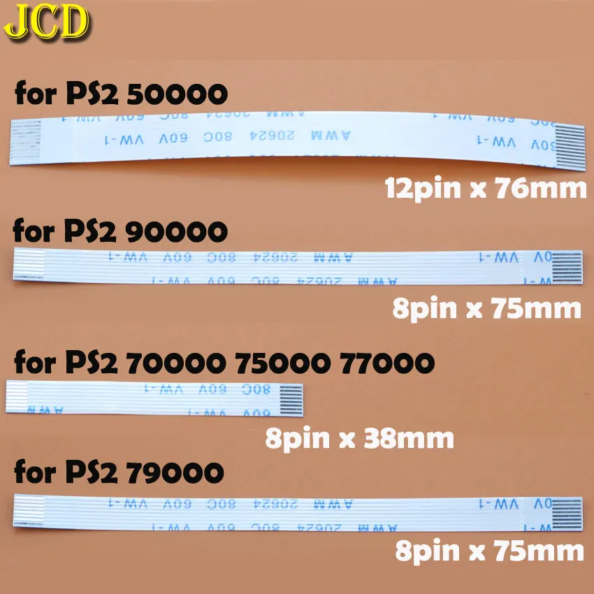 JCD-2pcs-7pin-8pin-12pin-Ribbon-Flex-Cable-For-PS2-Controller-Charging ...