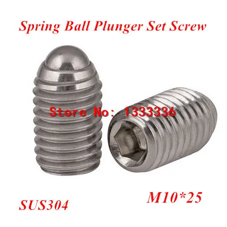 10pcs M10*25 Hex Socket Spring Ball Plunger Set Screw, 10mm Wave Beads ...
