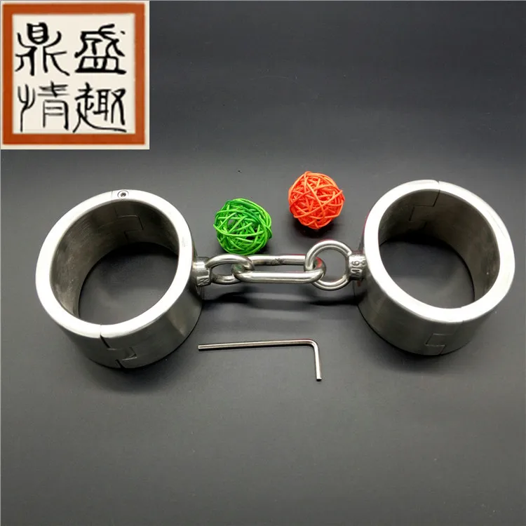 Stainless Steel Handcuffs For Sex Bondage Restraints Metal Steel Handcuffs Sex Slave Bdsm
