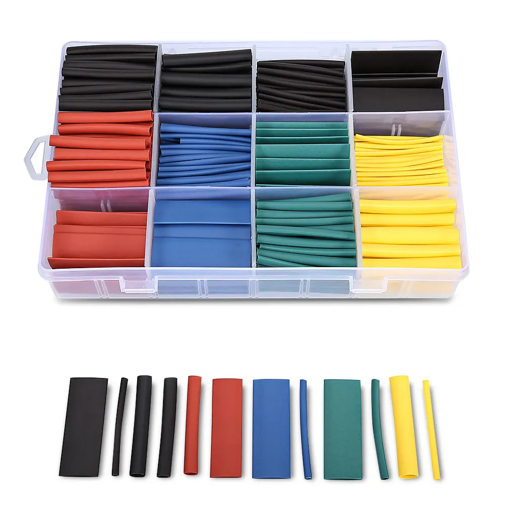 530pcs Heat Shrink Tubing Insulation Shrinkable Tube Assortment Electronic Wrap Wire Heat Shrink