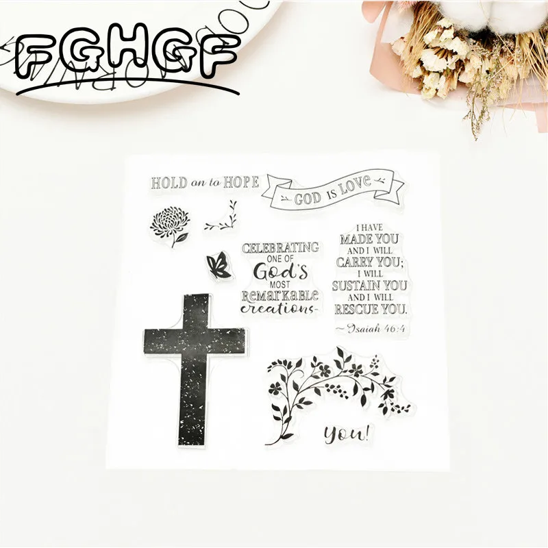 Cross Transparent Clear Rubber Stamp Silicone Scrapbooking Photo Album ...