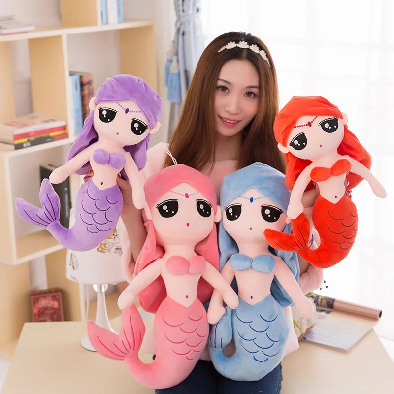 Plush Toys Cute Mermaid doll Seek Lovely Cartoon Stuffed Animal Mermaid ...
