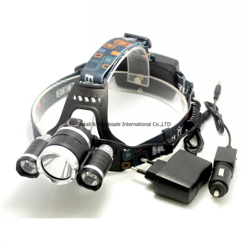 5000LM 3X CREE XML T6 LED 4 mode Rechargeable Headlamp Headlight Head ...