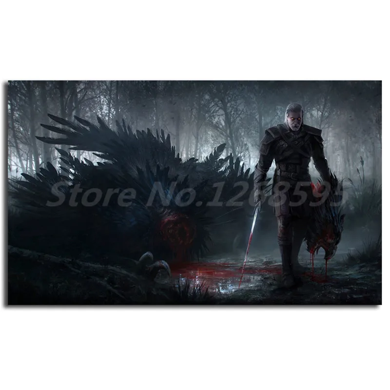 Witcher 3 Wild Hunt Fantasy Action Fighting Warrior Wallpaper Art ...